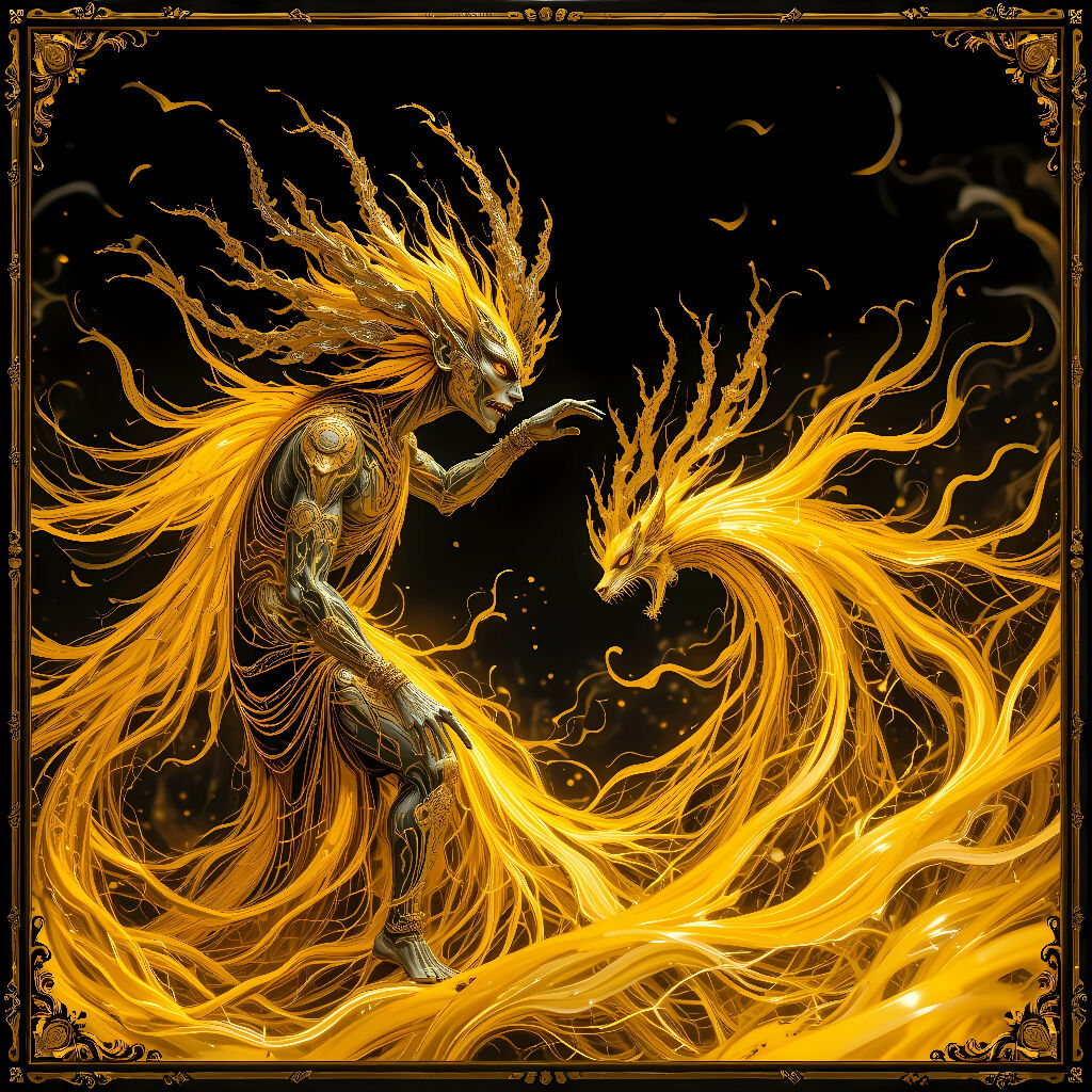 Ai generated art, fantasy art, mythology, liquid goddess 03