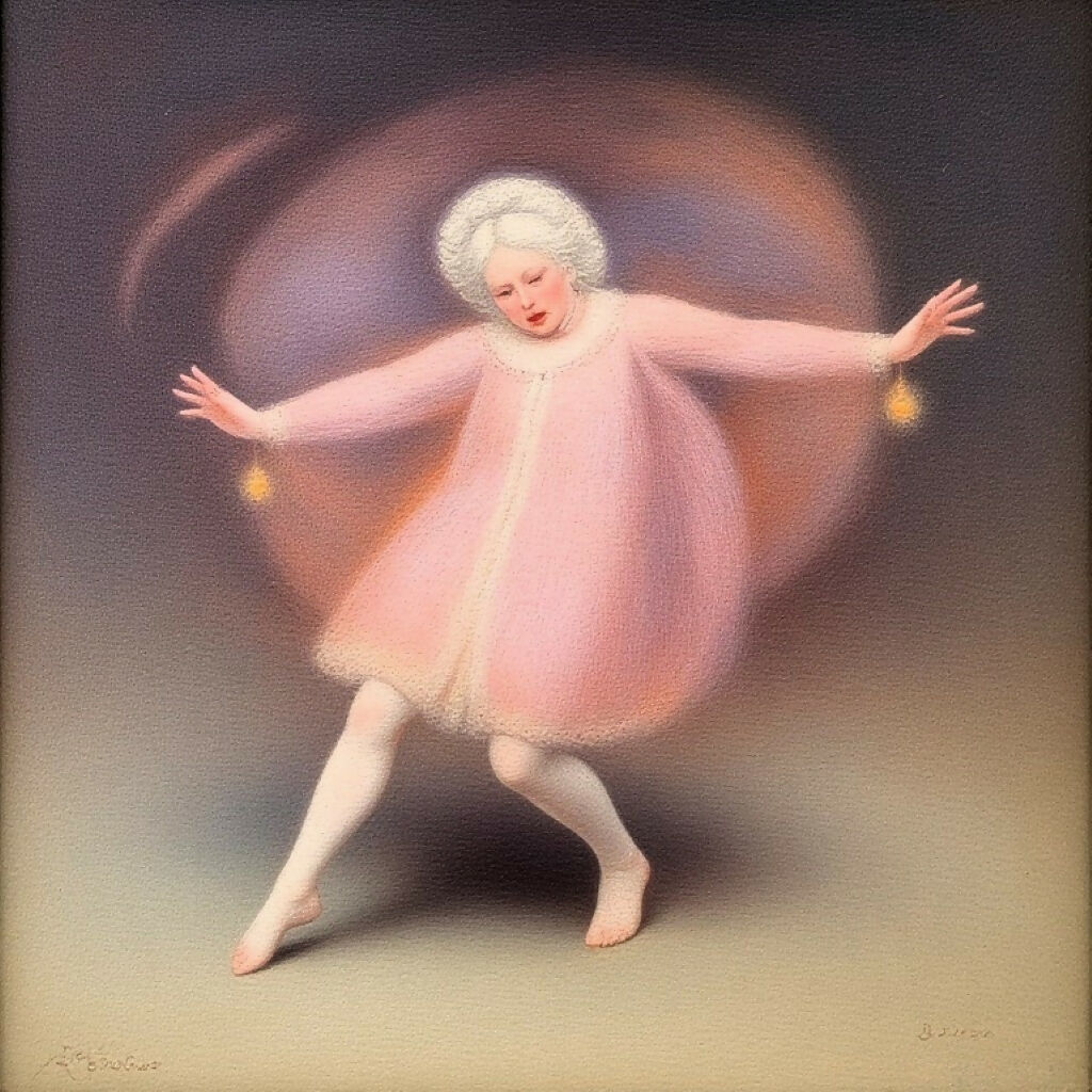 Lady in pink dancing