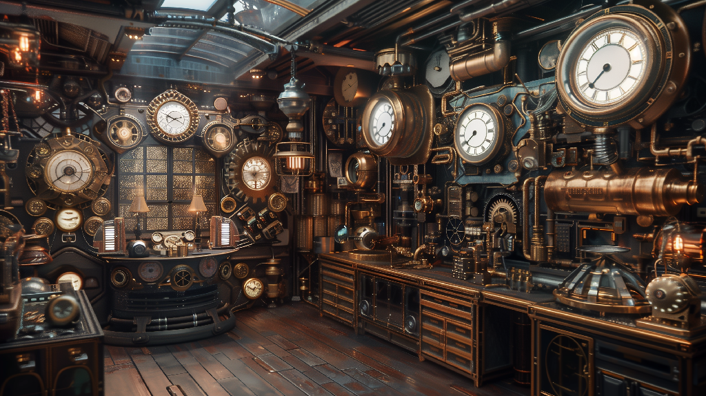 Steampunk, Machinery,workshop,brass, gears, machinery,vintage,indus...