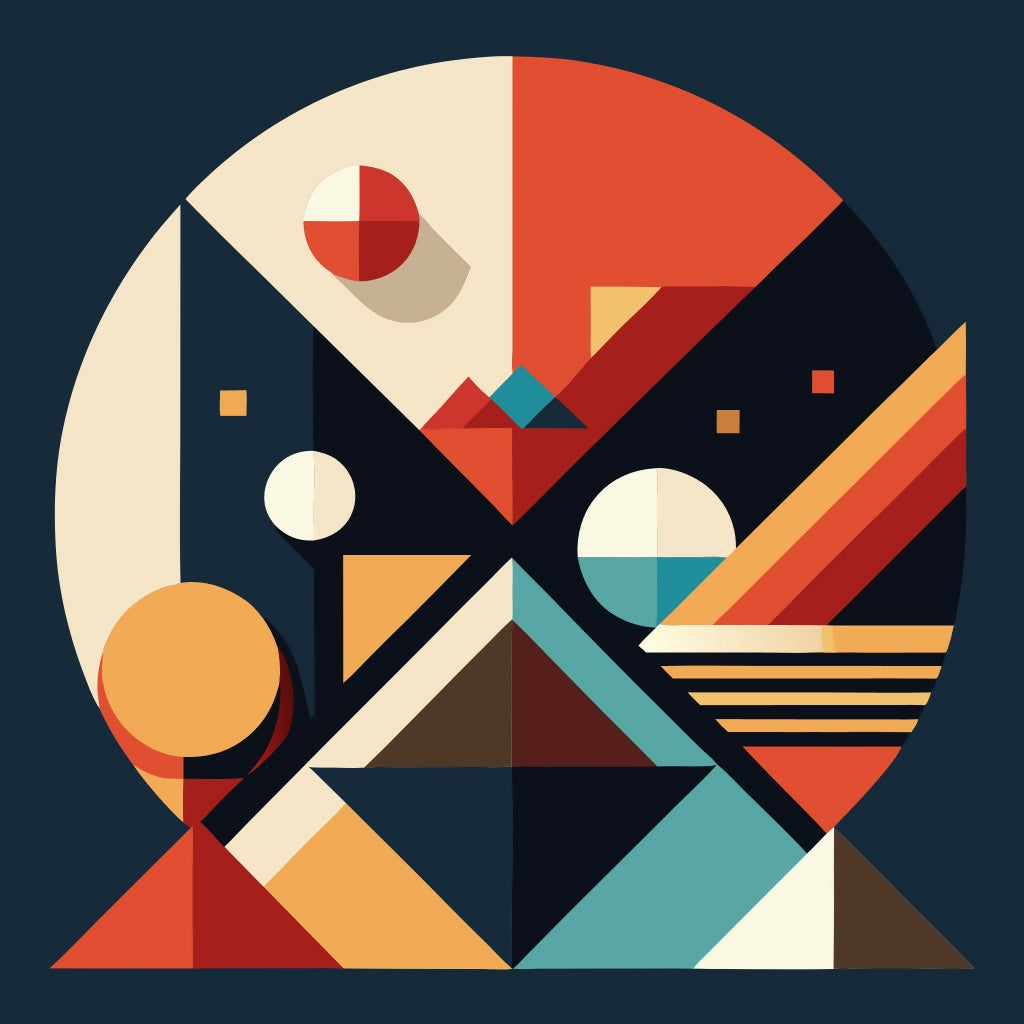 Geometric Harmony | AI-Generated Abstract Art | Modern Colorful Design