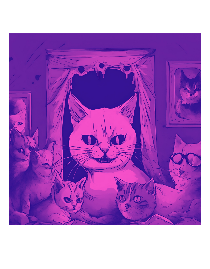 Horror cats family