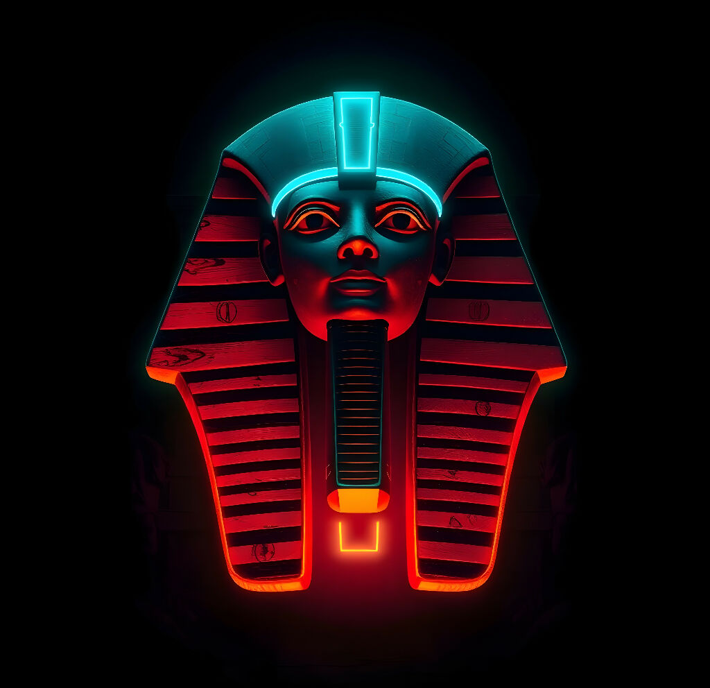 Egyptian pharaoh in color
