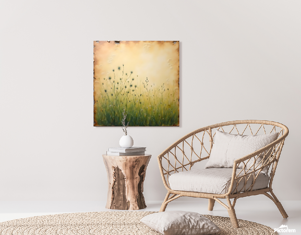 Grass Field, Home Decor, Digital Art Grass, Green, Grass Painting