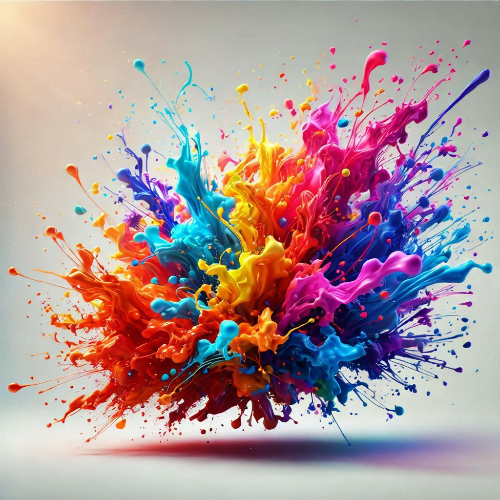 A dynamic and colorful splash of paint No. 4