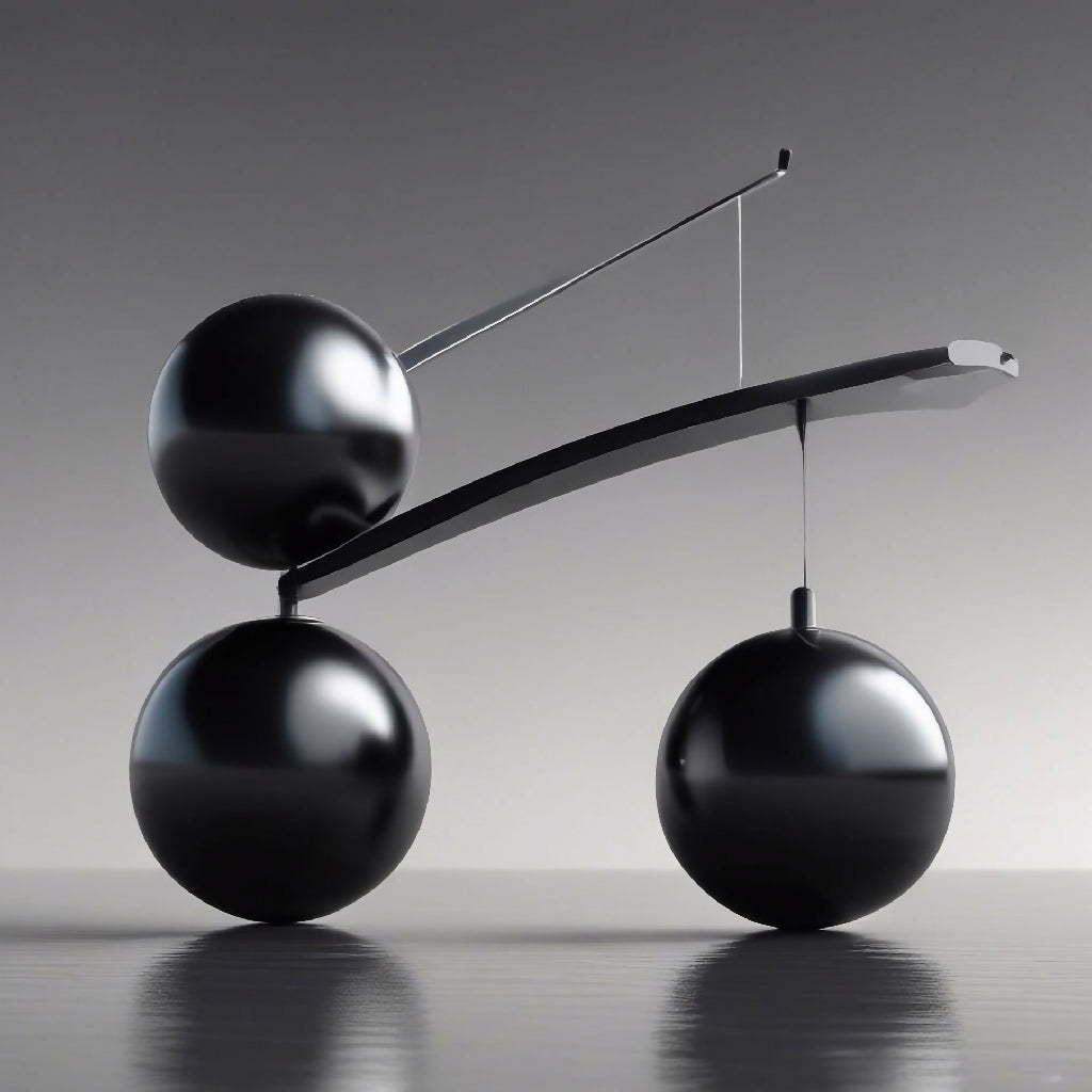 Balance concept with 3d balls No. 9