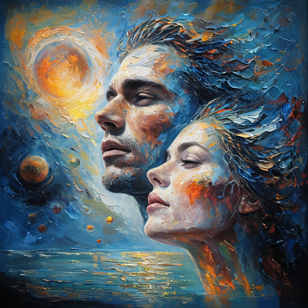CELESTIAL CONNECTION OF A COUPLE WITH COSMIC ELEMENTS