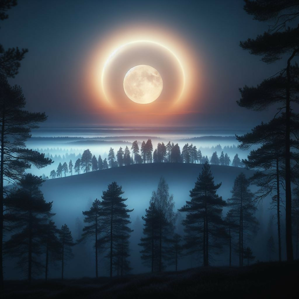 Over the Moonbow in the Forest