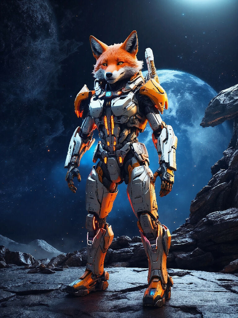 Fox in cyborg body #4