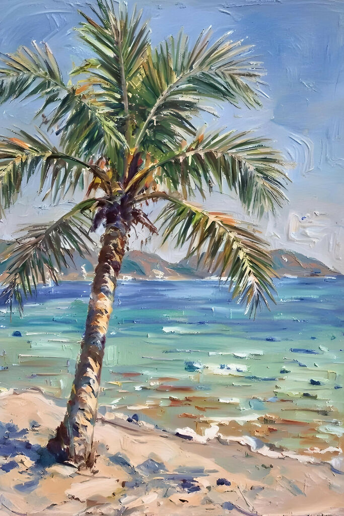 Beach in summer art