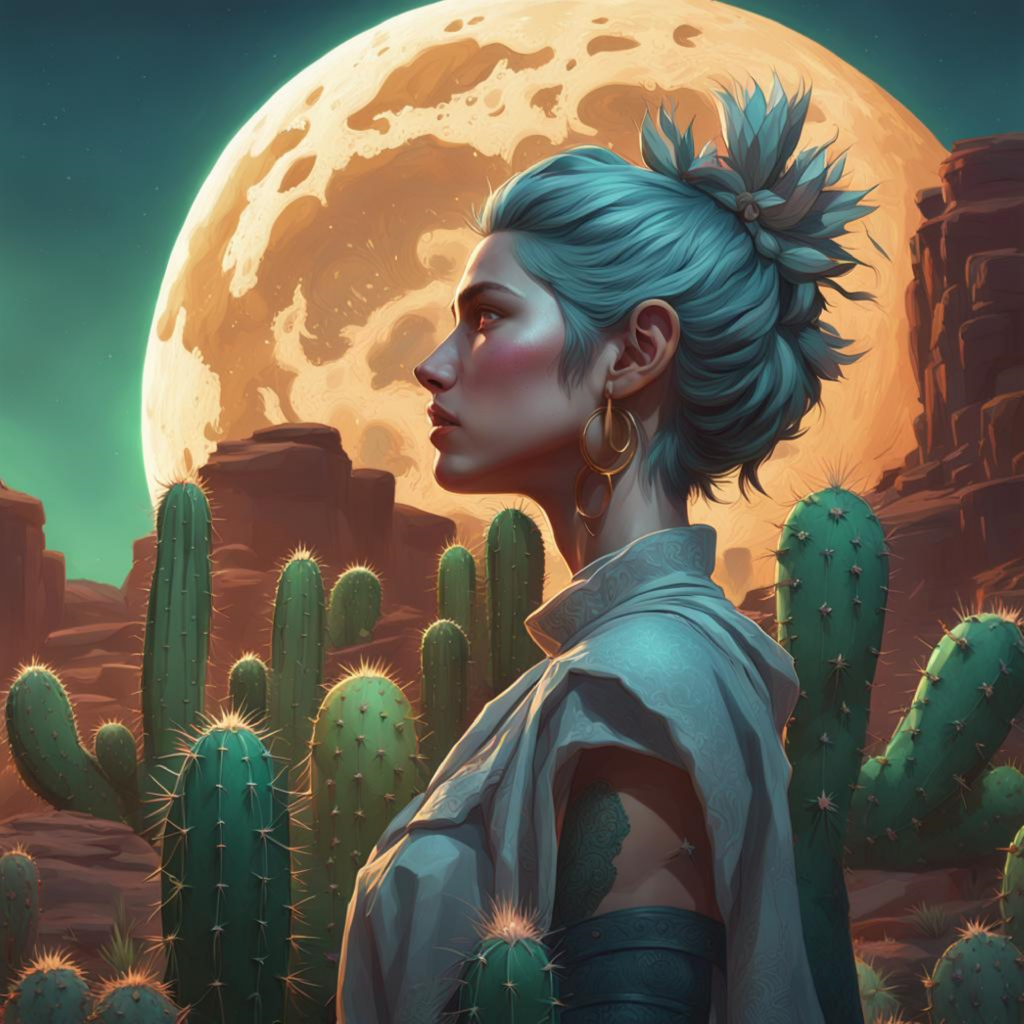 Arizona Native Cactus Girl