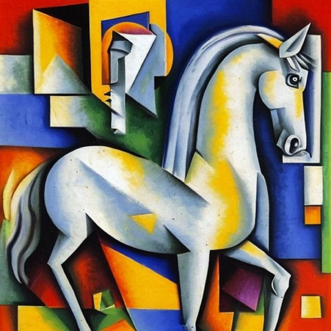cubism horse