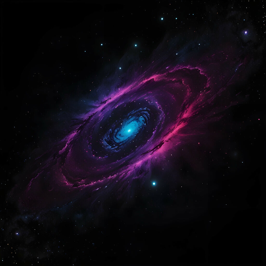 Galaxy in neon colors