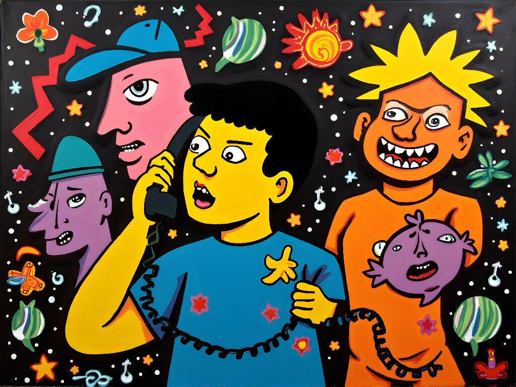 Surreal Comic Cartoon Characters – Vibrant Digital Art