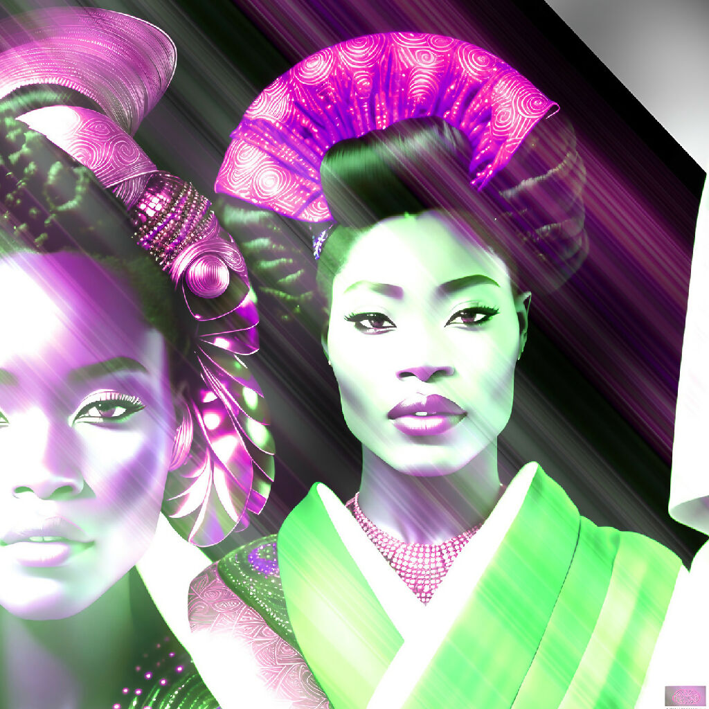 African, Geisha, Surreal, mosh