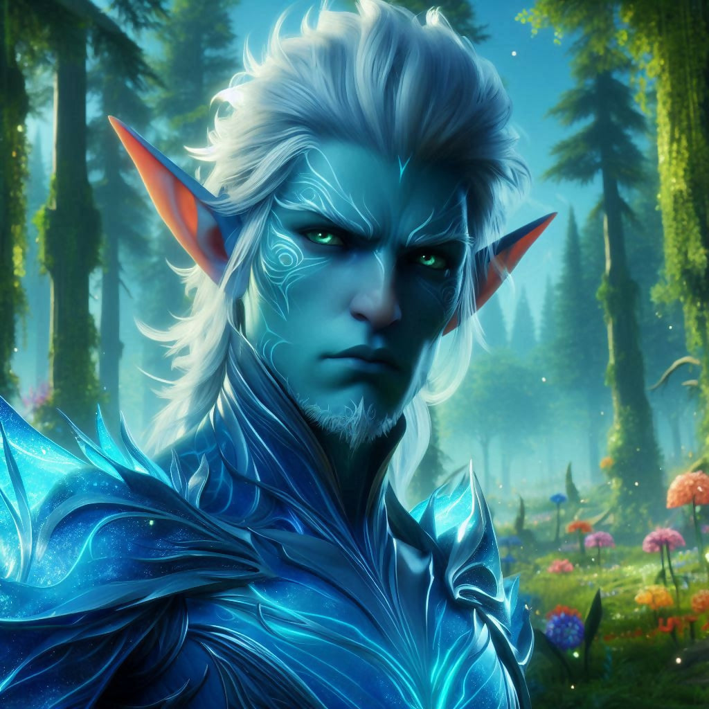 Blue skin elf