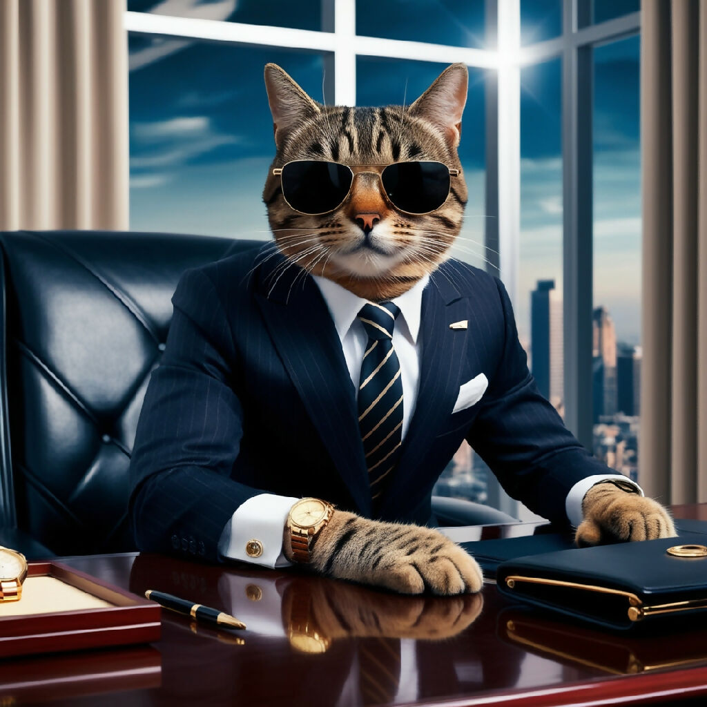 Corporate Cat: Dressed for Success