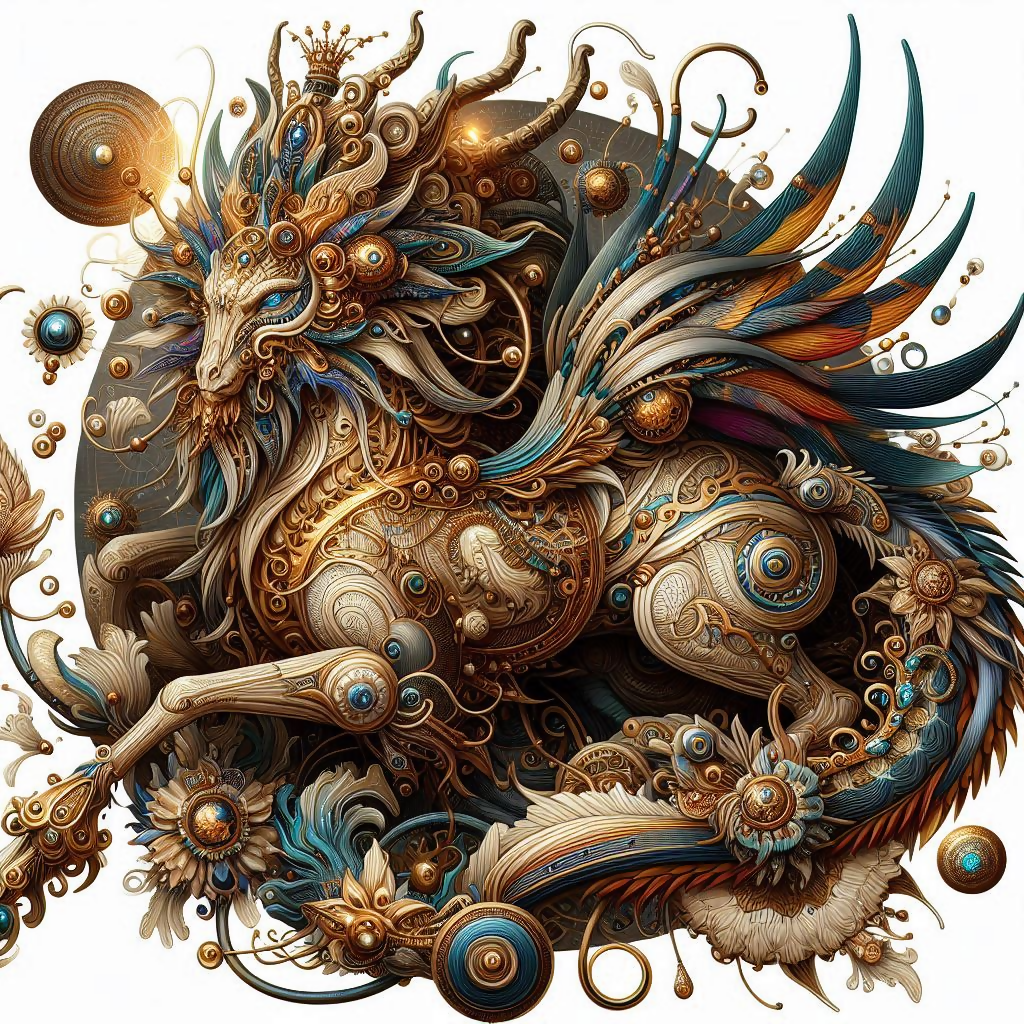 Intricate Mythical Creature Designs by AI