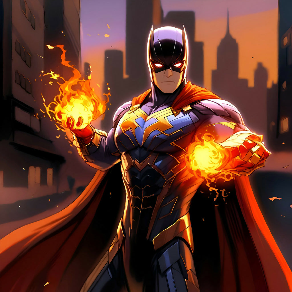 Inferno Knight Action Figure - Fiery Superhero Collectible