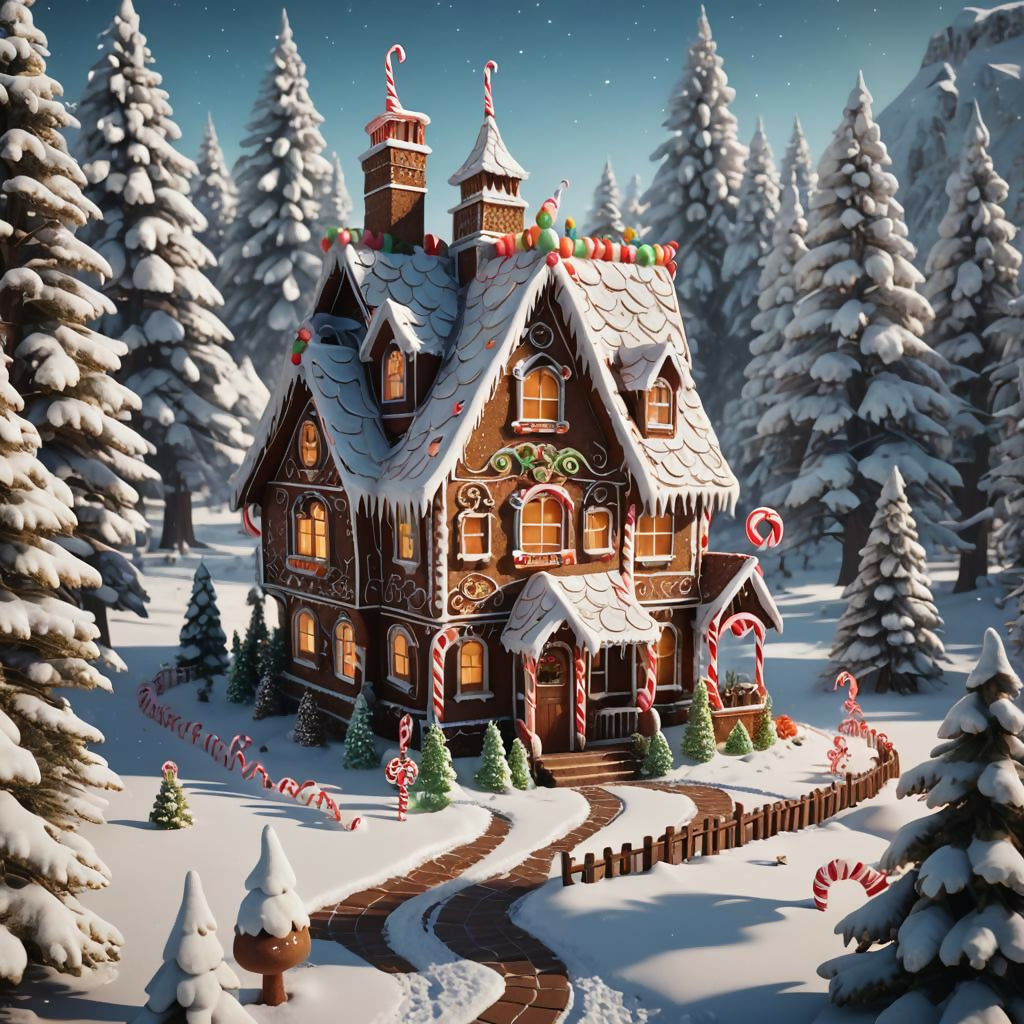 Build Your Dream Gingerbread House in a Snowy AI Wonderland