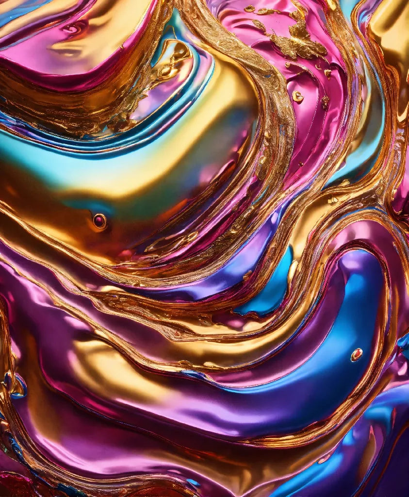 Liquid Chrome colorful vibrant joyful