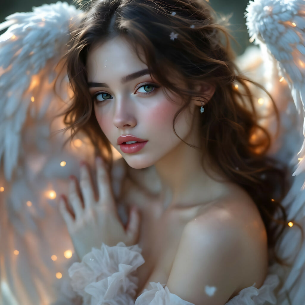 Twilight Seraph – Glowing Angel with Light-Kissed Wings