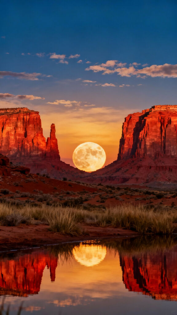 Ultra-realistic landscape photograph of Monument Valley Navajo Trib...