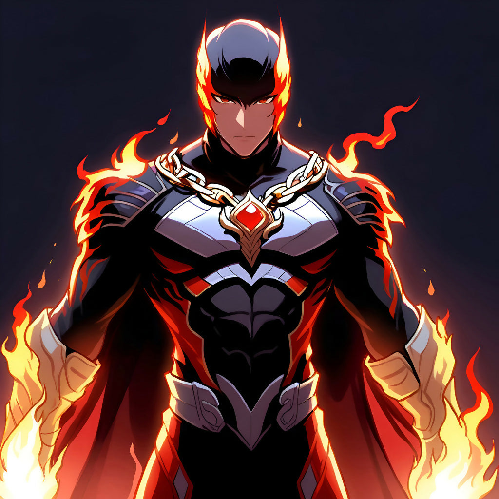 Infernal Guardian – Fiery Digital Art Print for Fantasy & Super...