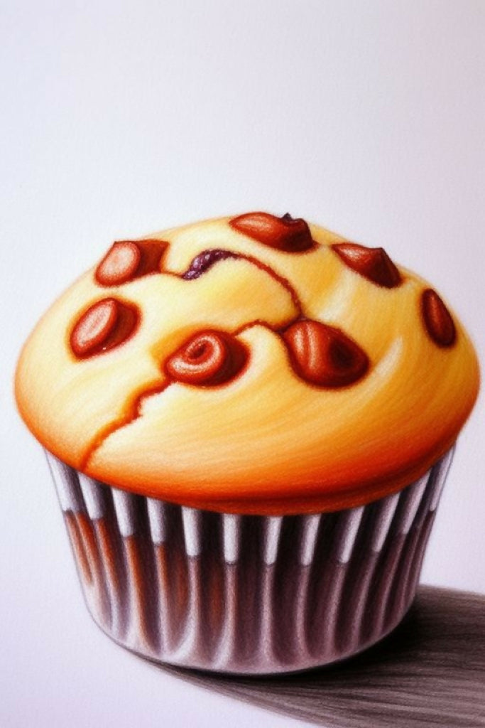 Crayon Drawing of Muffin