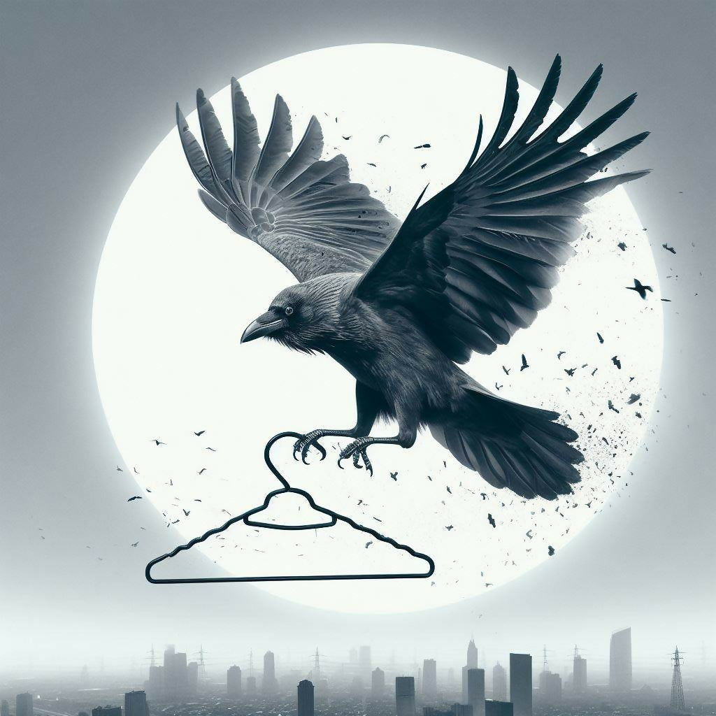 Coat Hanger Crow