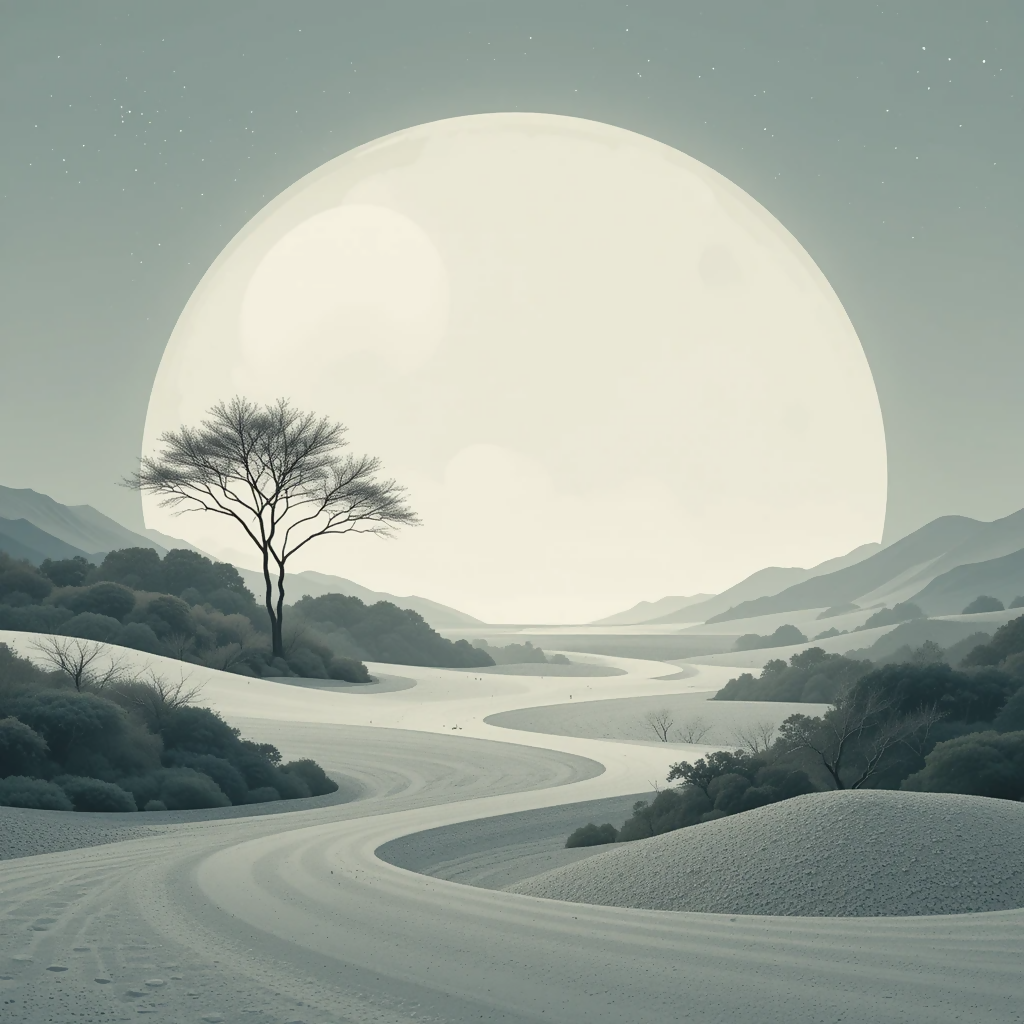 Zen Essence: A Sand-Inspired Abstract Piece