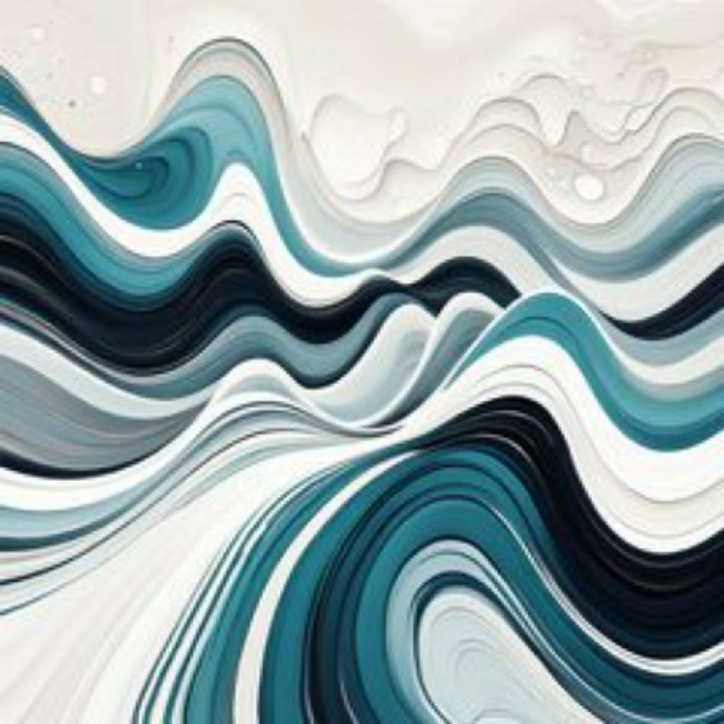 Printable Abstract Art | Neutral wavy white abstract paint decor