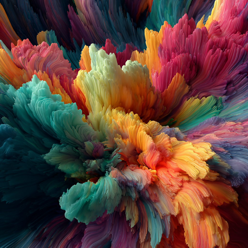 Color Fragments: Abstract Digital Art Series