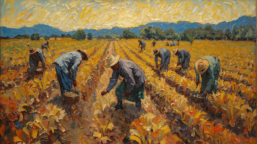 Workers in a Field