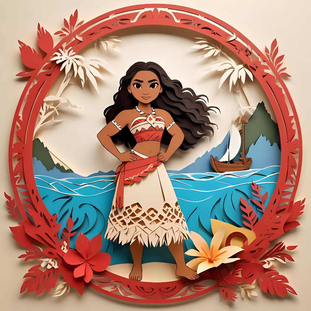 Moana Paper Cut Art