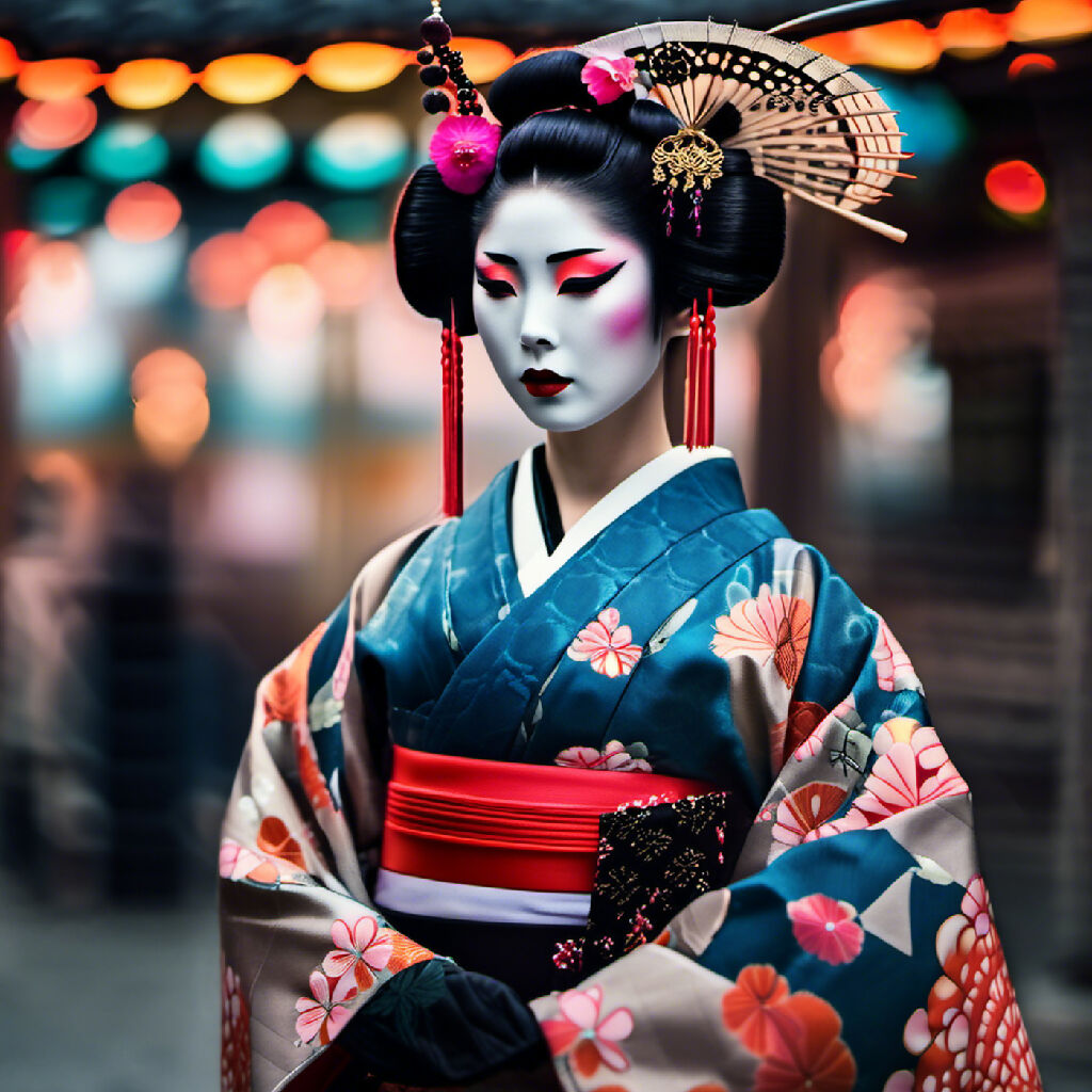 geisha print, canvas print, Japan