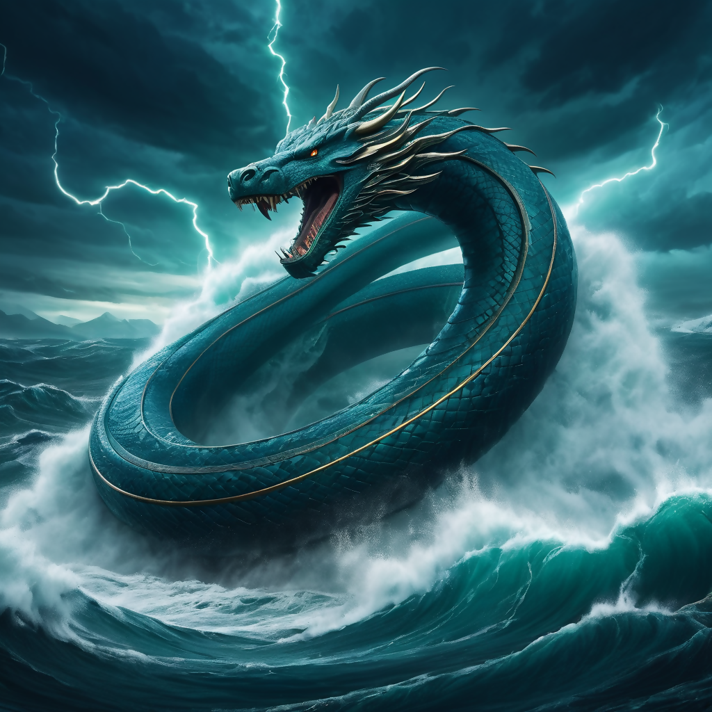 Sea Serpent Water Lightning Prancing Sea Spirits (Legends Of