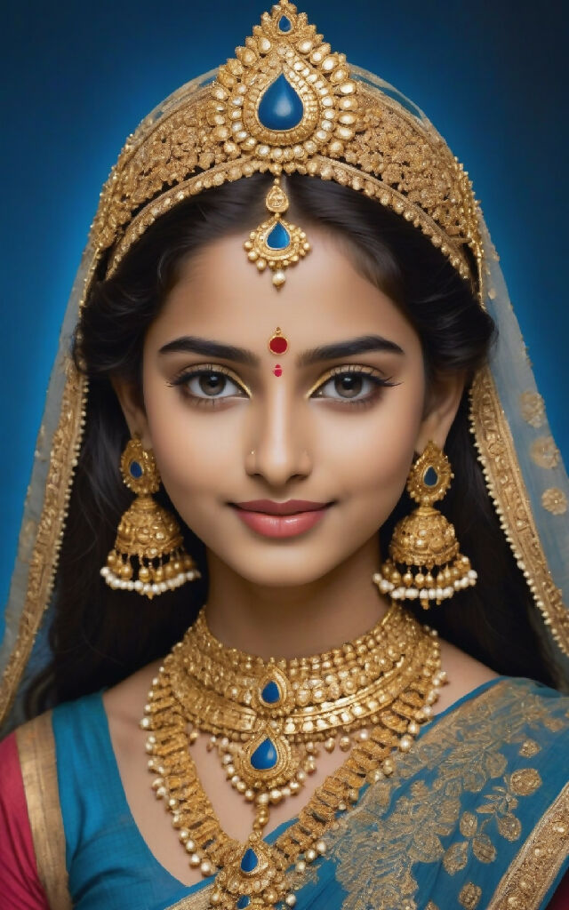 Divine Indian Goddess Radha - AI-Generated Art