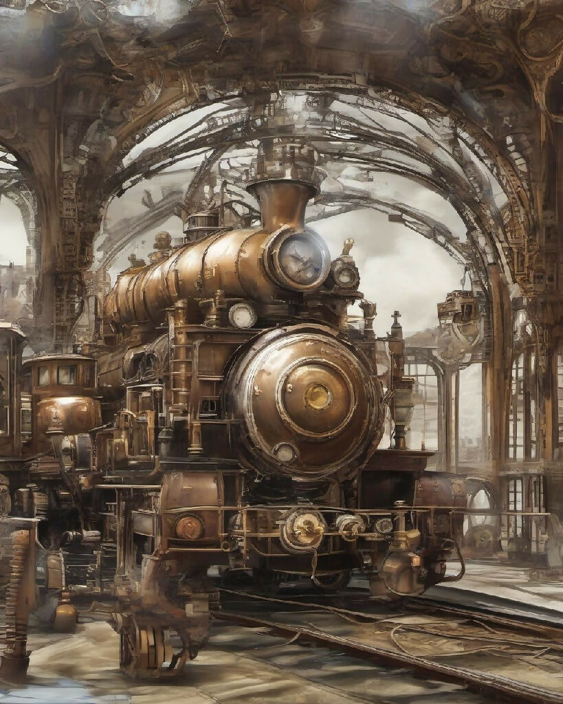 Steampunk Train station