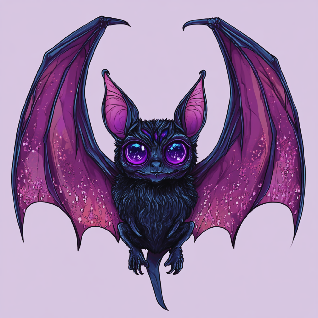 pastel goth bat art