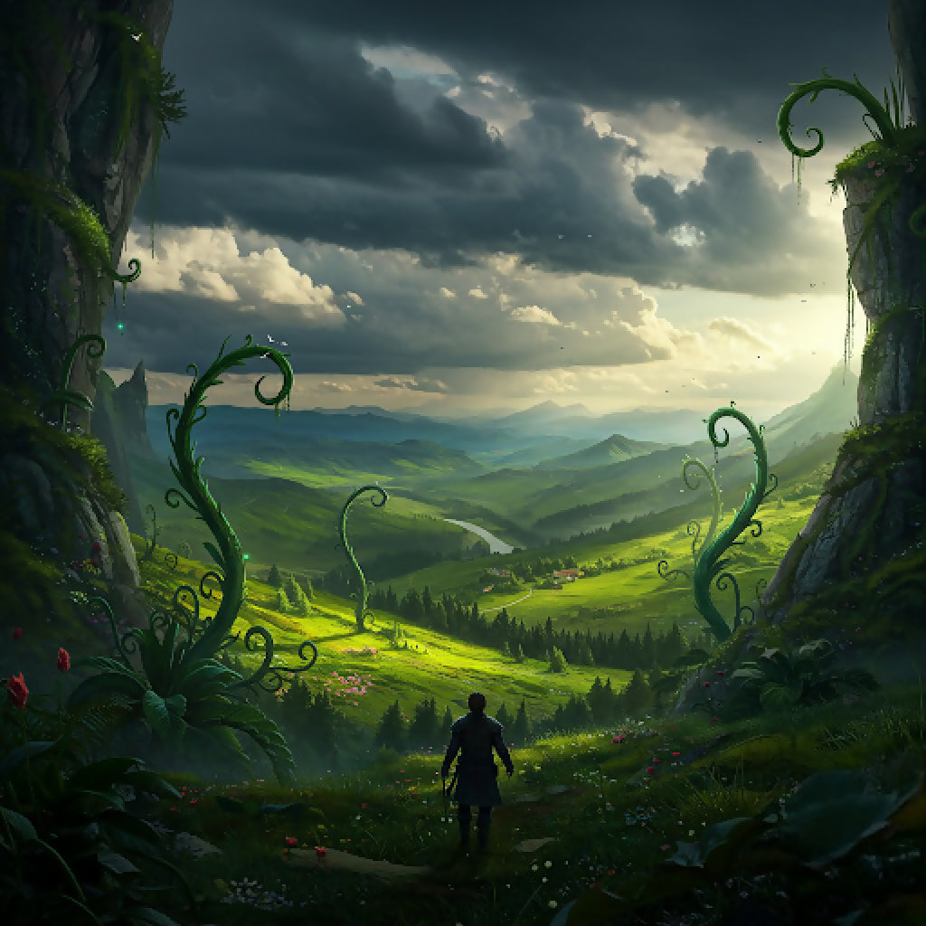 Enchanted Valley | AI-Generated Landscape Art | Fantasy Nature Scene