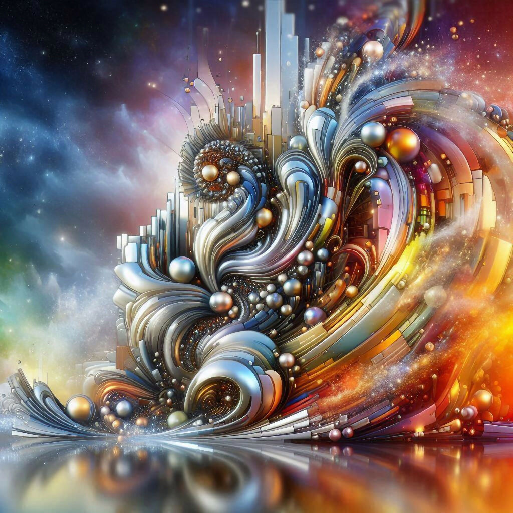 Futuristic and glamorous composition No. 2