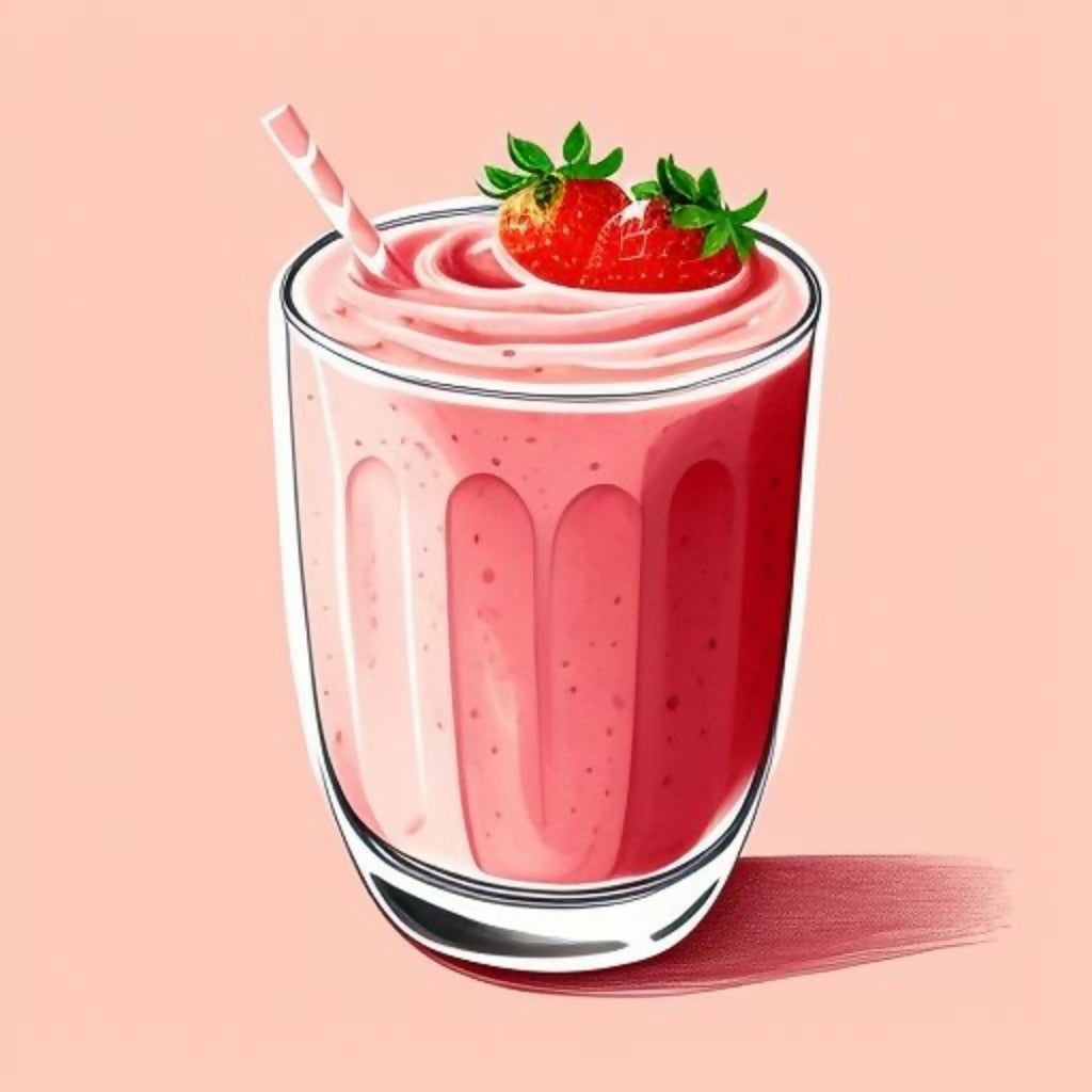 Strawberry Smoothie Illustration
