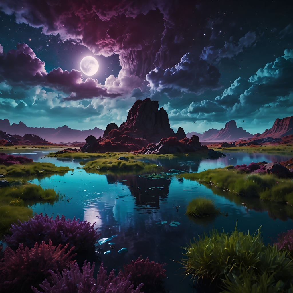 Dreamscape Lumina: Unique AI-Generated Art for Enchanting Decor