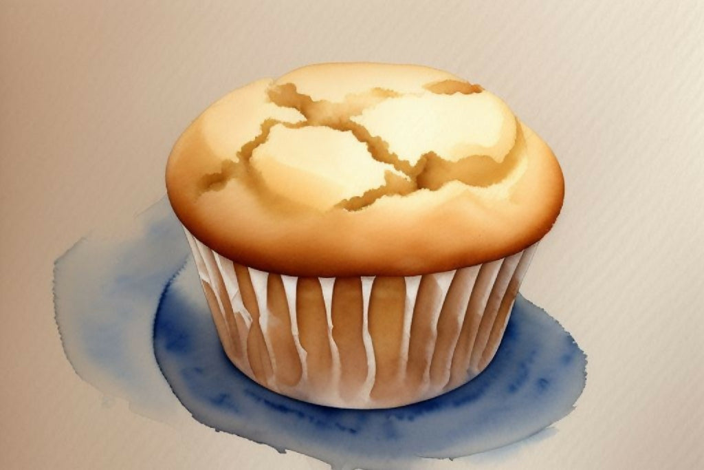 Watercolor Drawing of Muffin