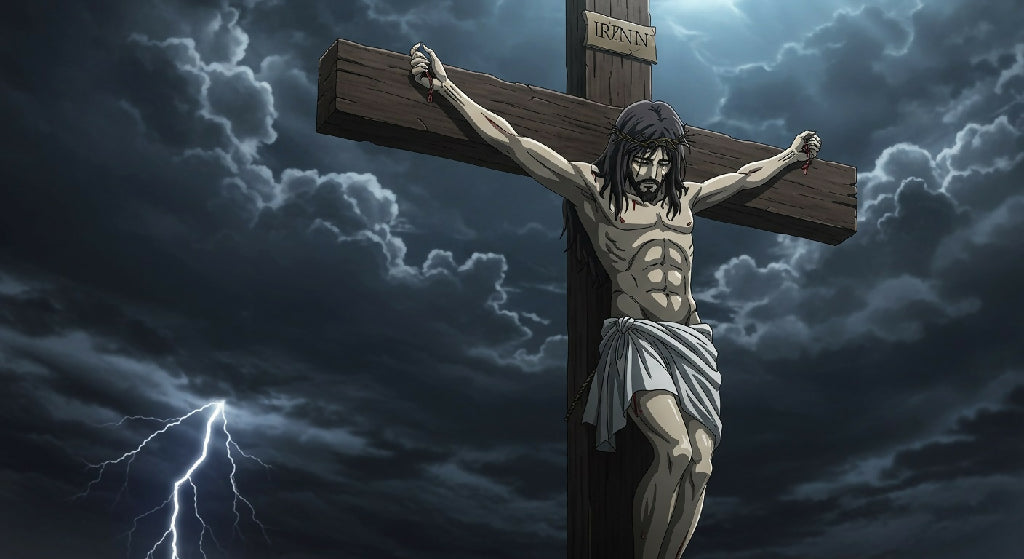 Anime Crucifixion of Jesus