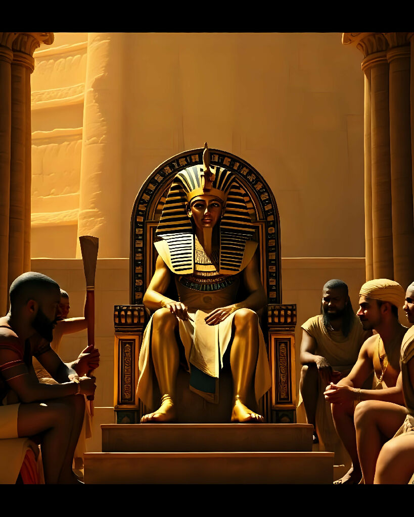 Pharaoh On Throne