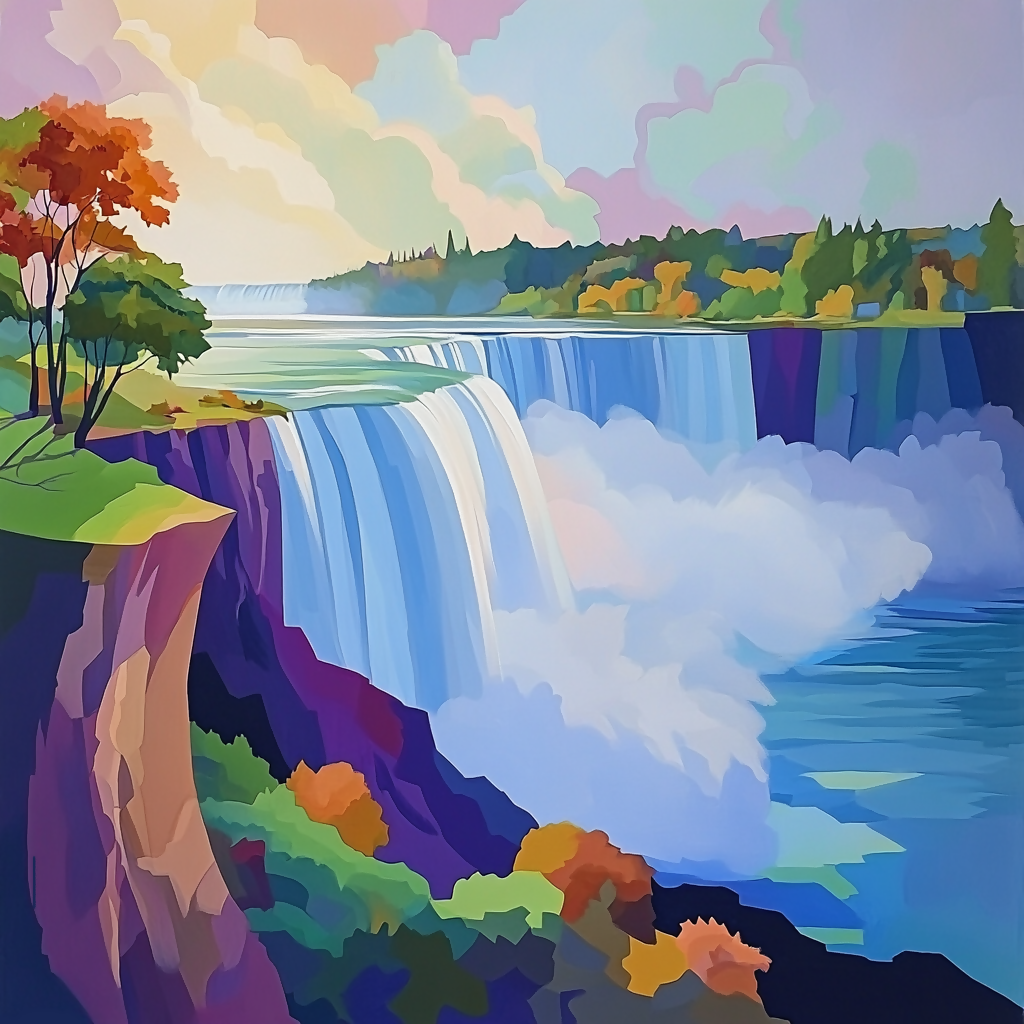 Niagara falls,Modern,landscape,Niagara,falls,New York,USA,Ontario,C...