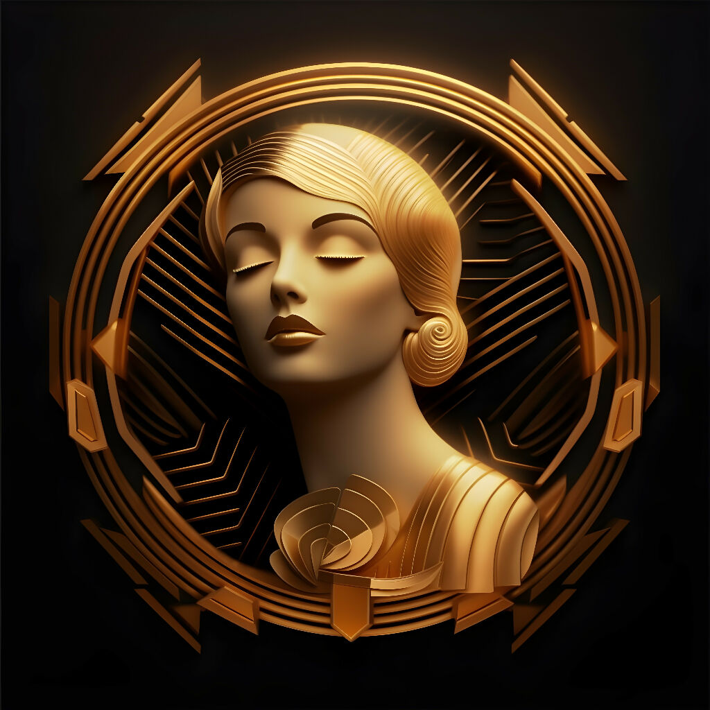Art Deco woman portrait