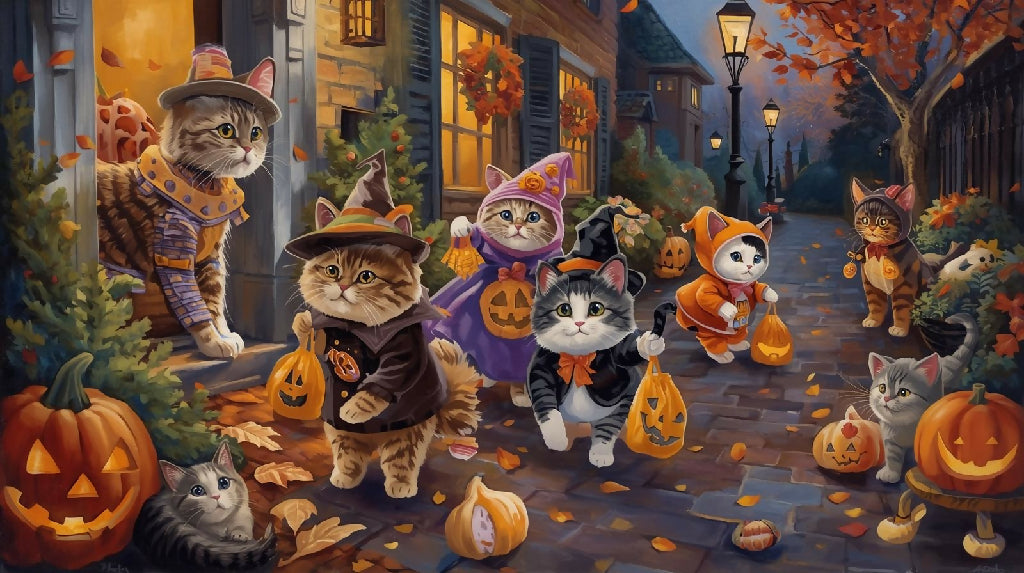 Cat Trick or Treaters