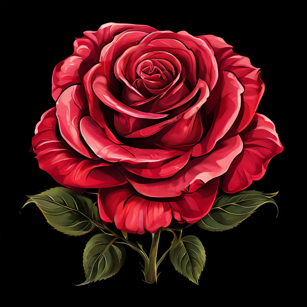 Red Rose Digital Painting